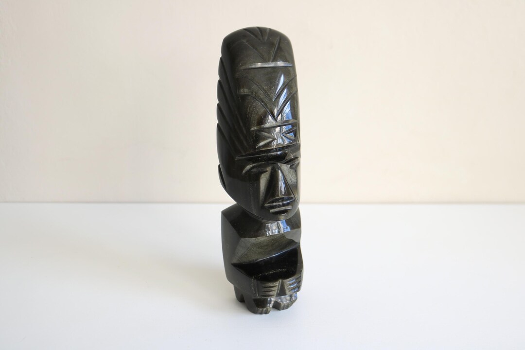 Aztec Gold Sheen Obsidian Statue - Etsy