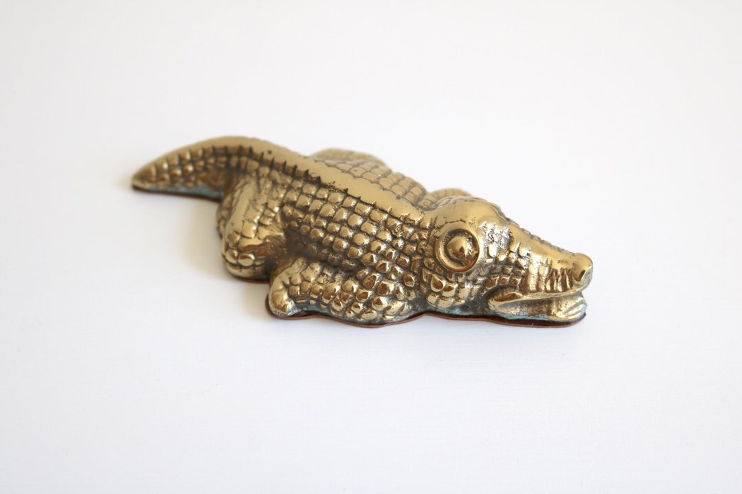 Brass Alligator Paperweight - Etsy