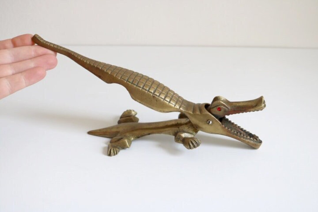 Alligator Brass Nut Cracker - Etsy