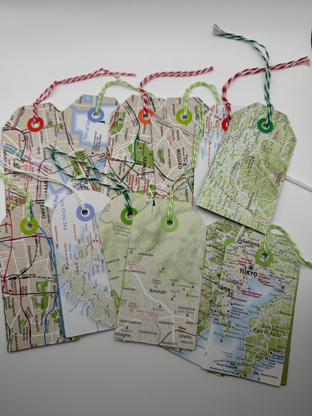 Japan Map Die-cut Gift Tags Set of 12 - Etsy