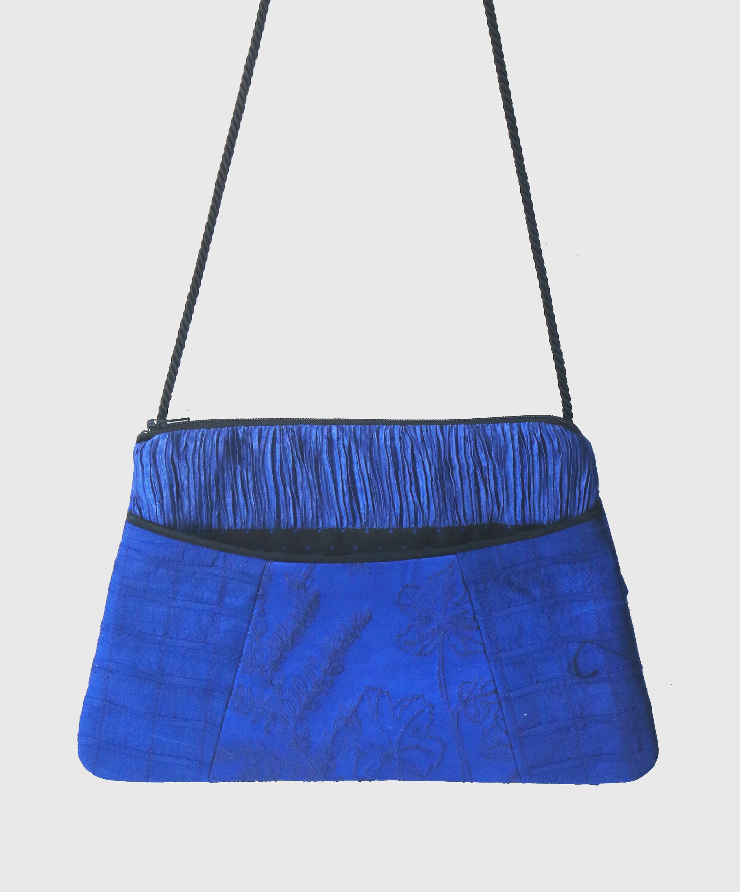Juniper Silk and Rayon Purse in Sapphire Blue - Etsy