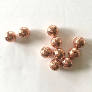 12mm Copper Beads, Hammered Copper Beads, 12mm, 8PCS - Etsy