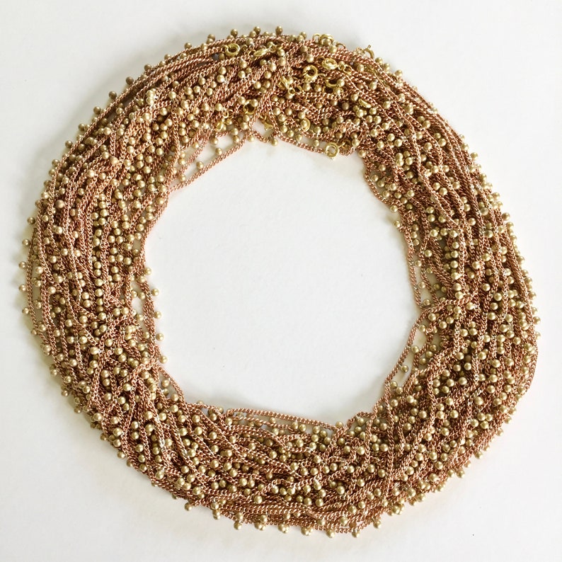 Tiny Dot Brass Chain Necklace, 2PCS - Etsy