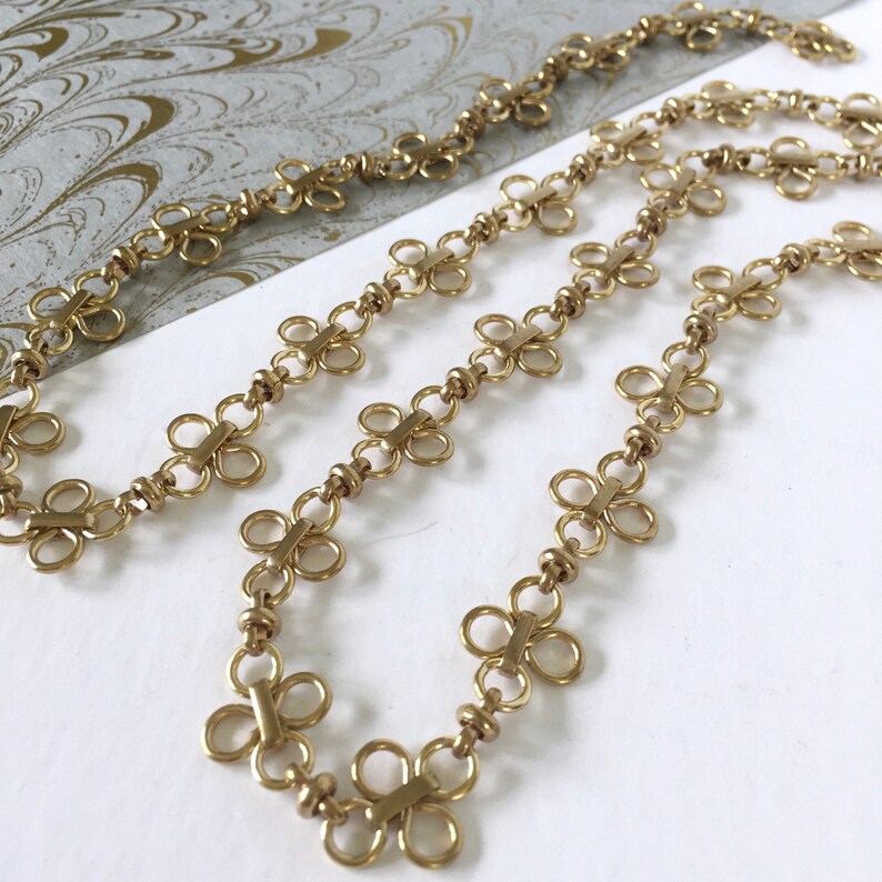 New Baby Clover Chain Fancy Brass Chain 14mm 2FT - Etsy