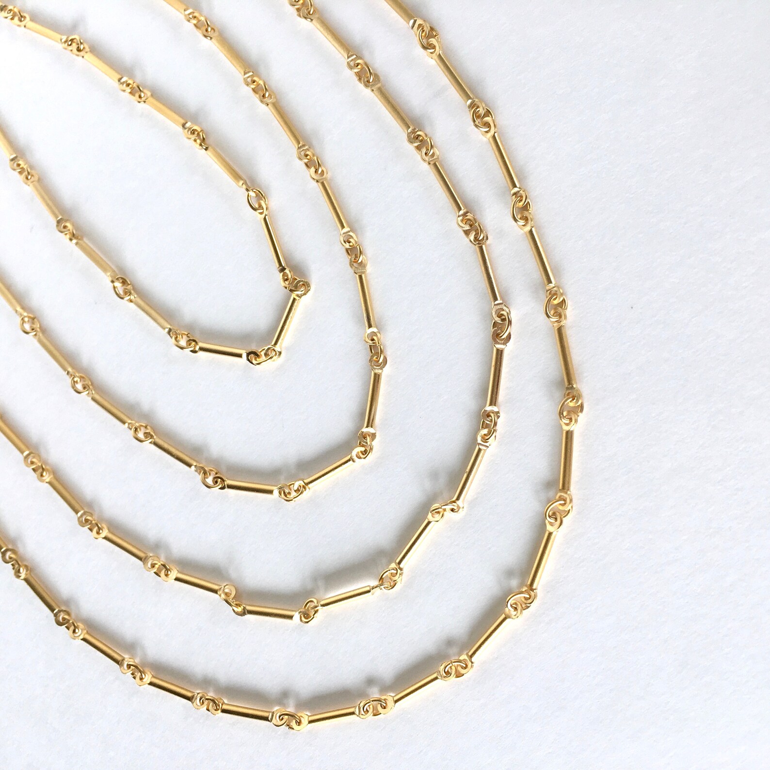 Matte Gold Bar Chain Gold Chain Industrial Chain 13mm 2FT - Etsy