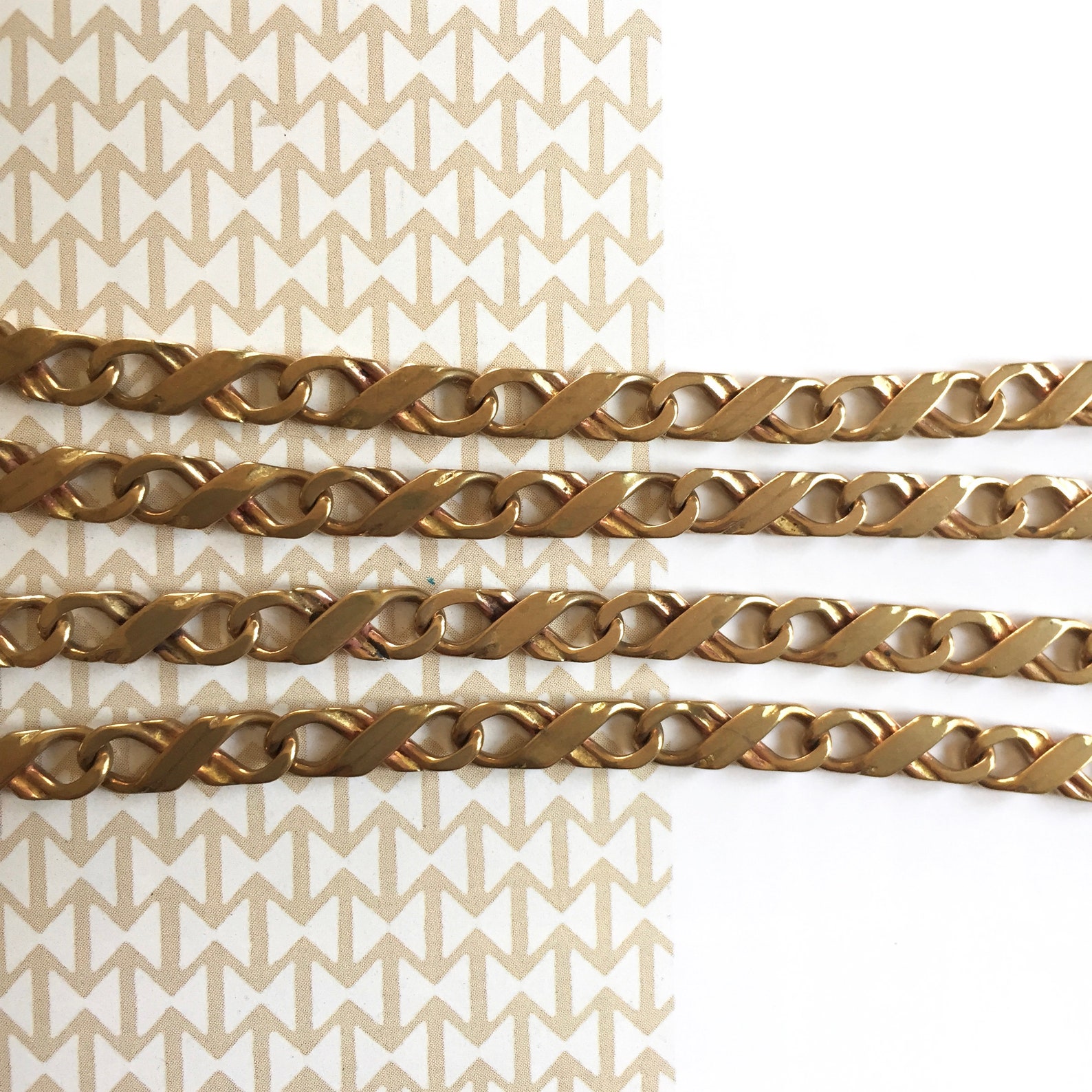 Love Chain X Chain Figure 8 Chain Fancy Brass Chain 6FT | Etsy