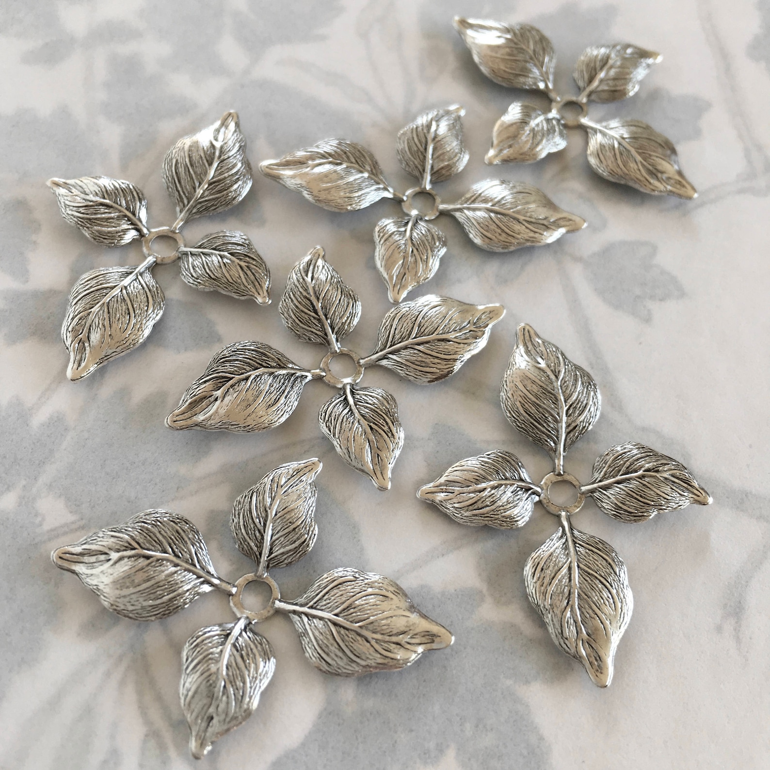 Antique Silver Bead Caps Leaf Bead Caps Brass Bead Caps - Etsy Canada