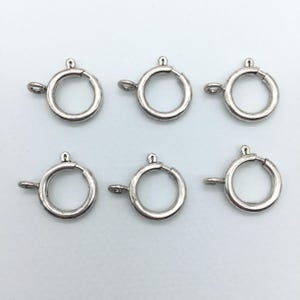 16mm, Silver Plated Brass Spring Ring Clasp, 10PCS - Etsy