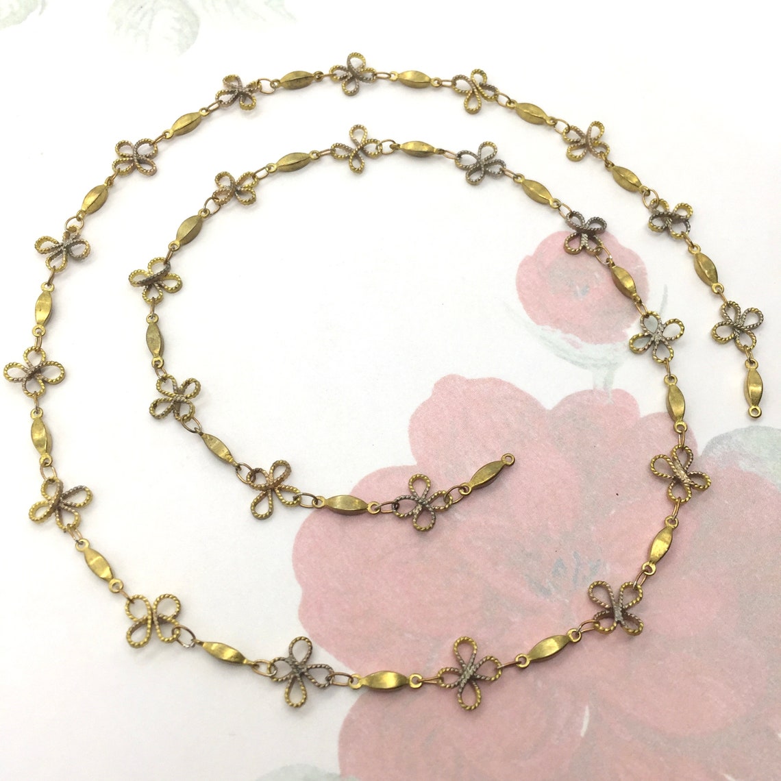 Tiny Flower Chain Daisy Chain Cast and Soldered Chain 6mm - Etsy