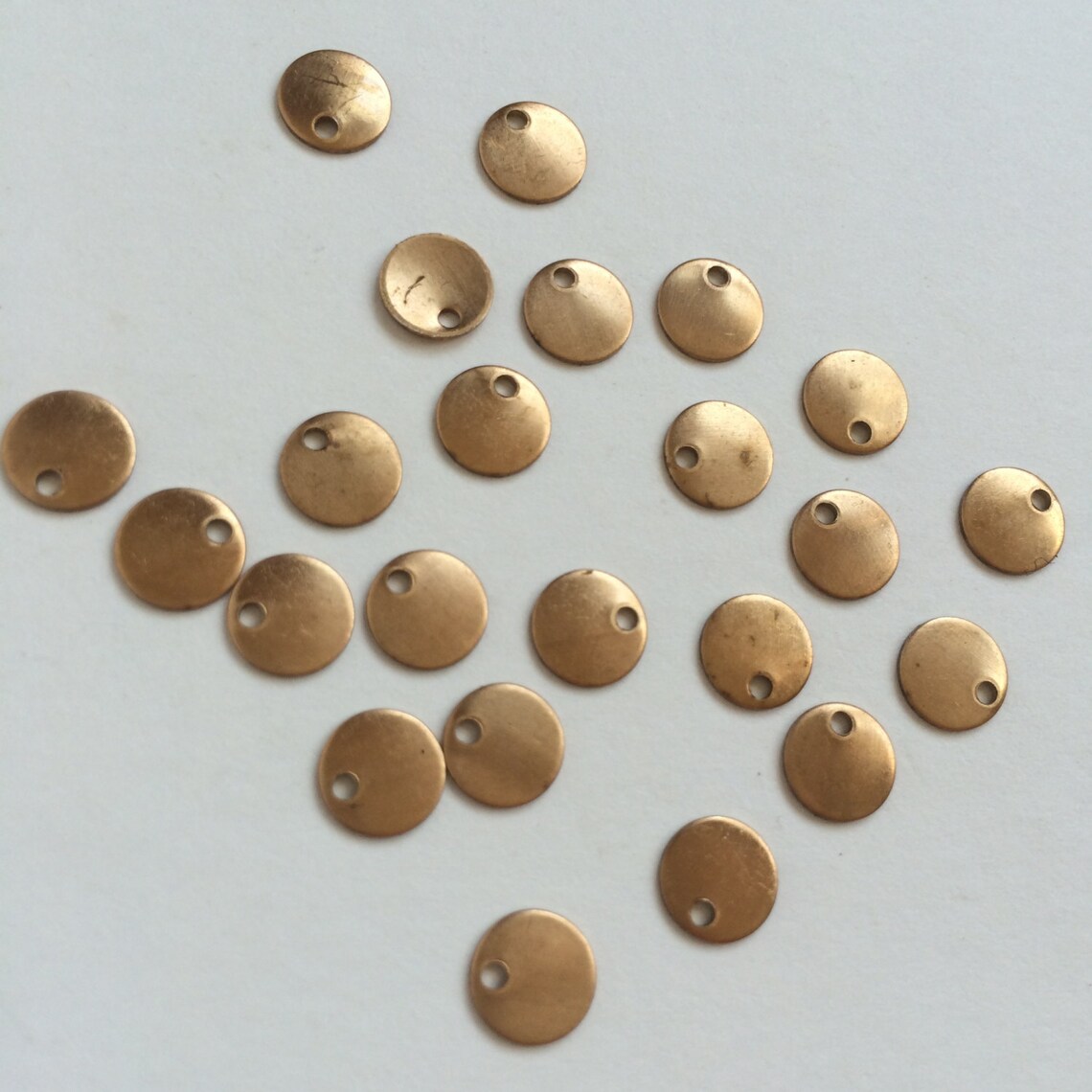 Brass Name Tag Small Disc Findings Round Name Tag 6mm - Etsy