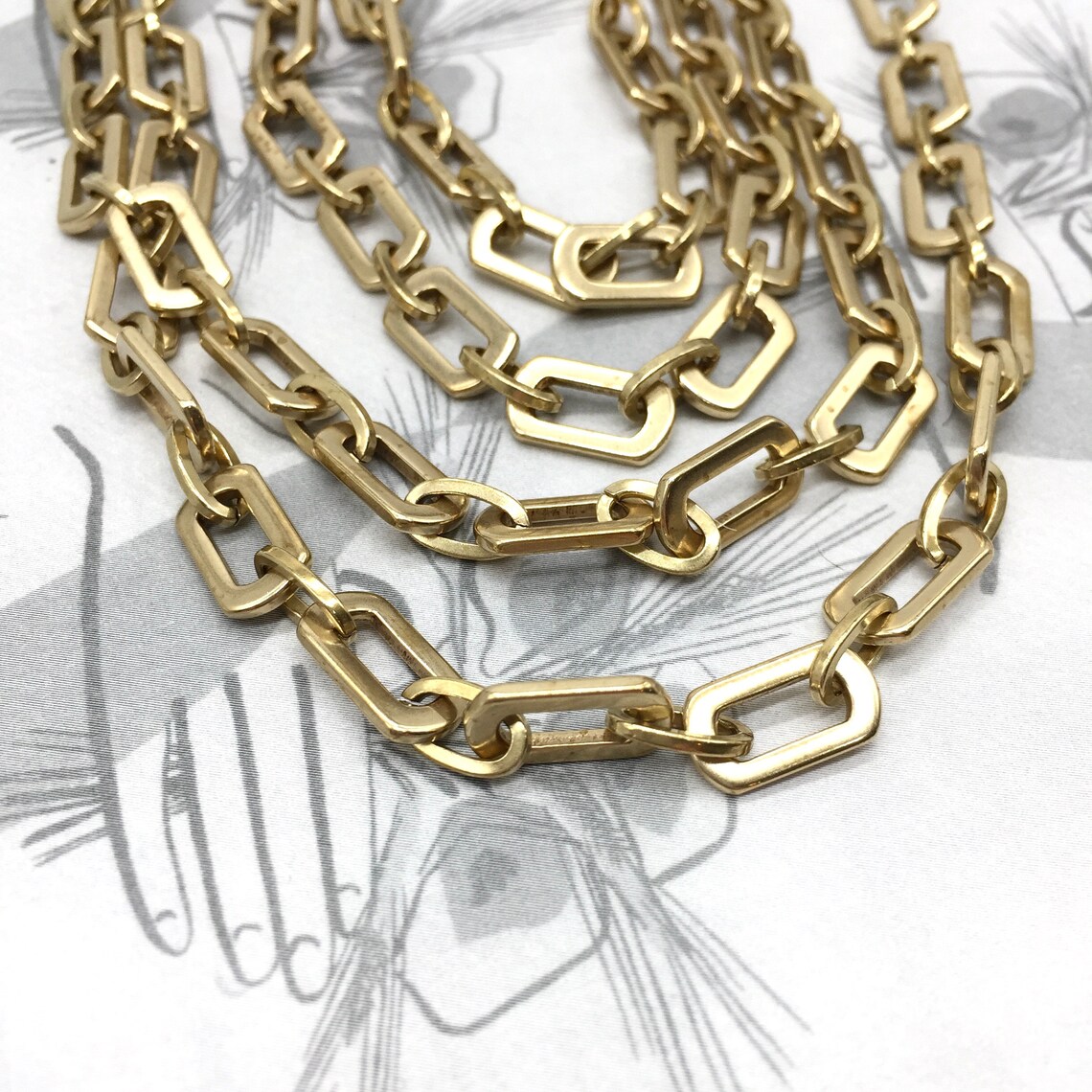 Harvey Chain Heavy Brass Box Link Chain 7mm X 12mm 1FT - Etsy