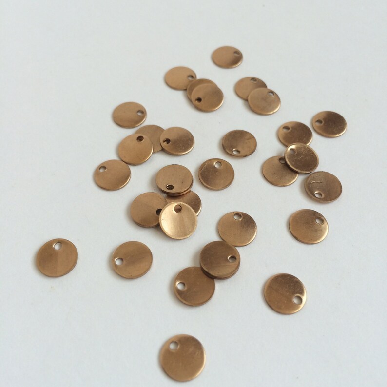 Brass Name Tag Small Disc Findings Round Name Tag 6mm - Etsy