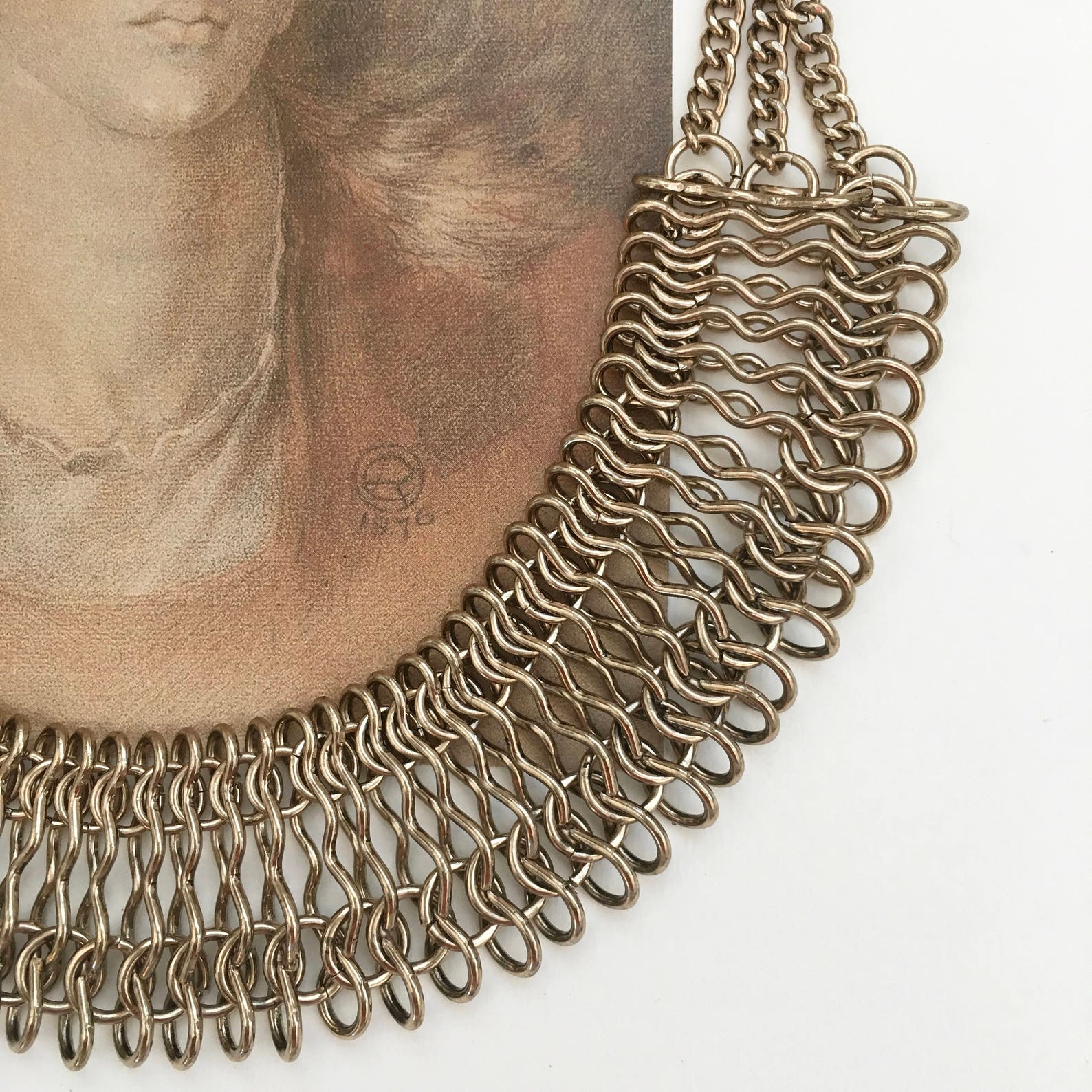 Vintage Russian Gold Mesh Collar Necklace 1PC | Etsy