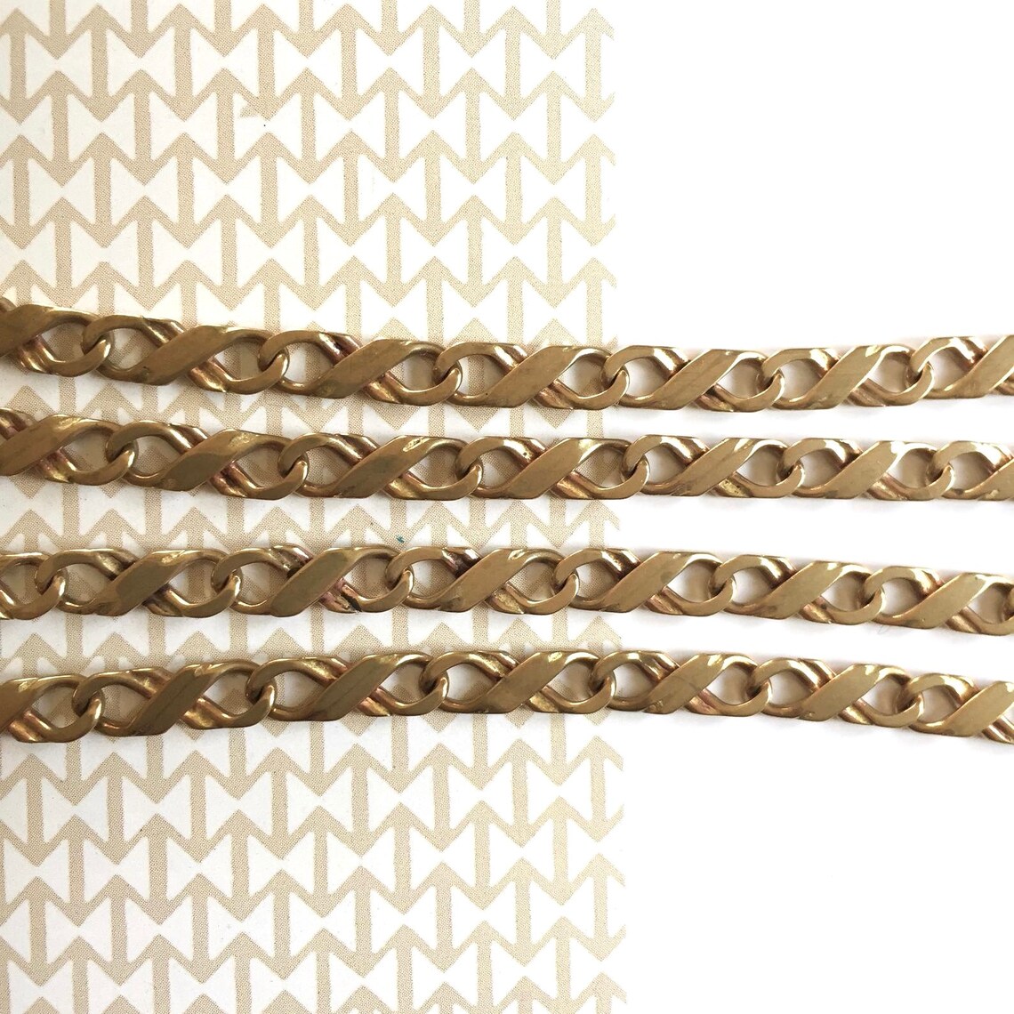 Love Chain XO Chain Figure 8 Chain Fancy Brass Chain 6FT | Etsy