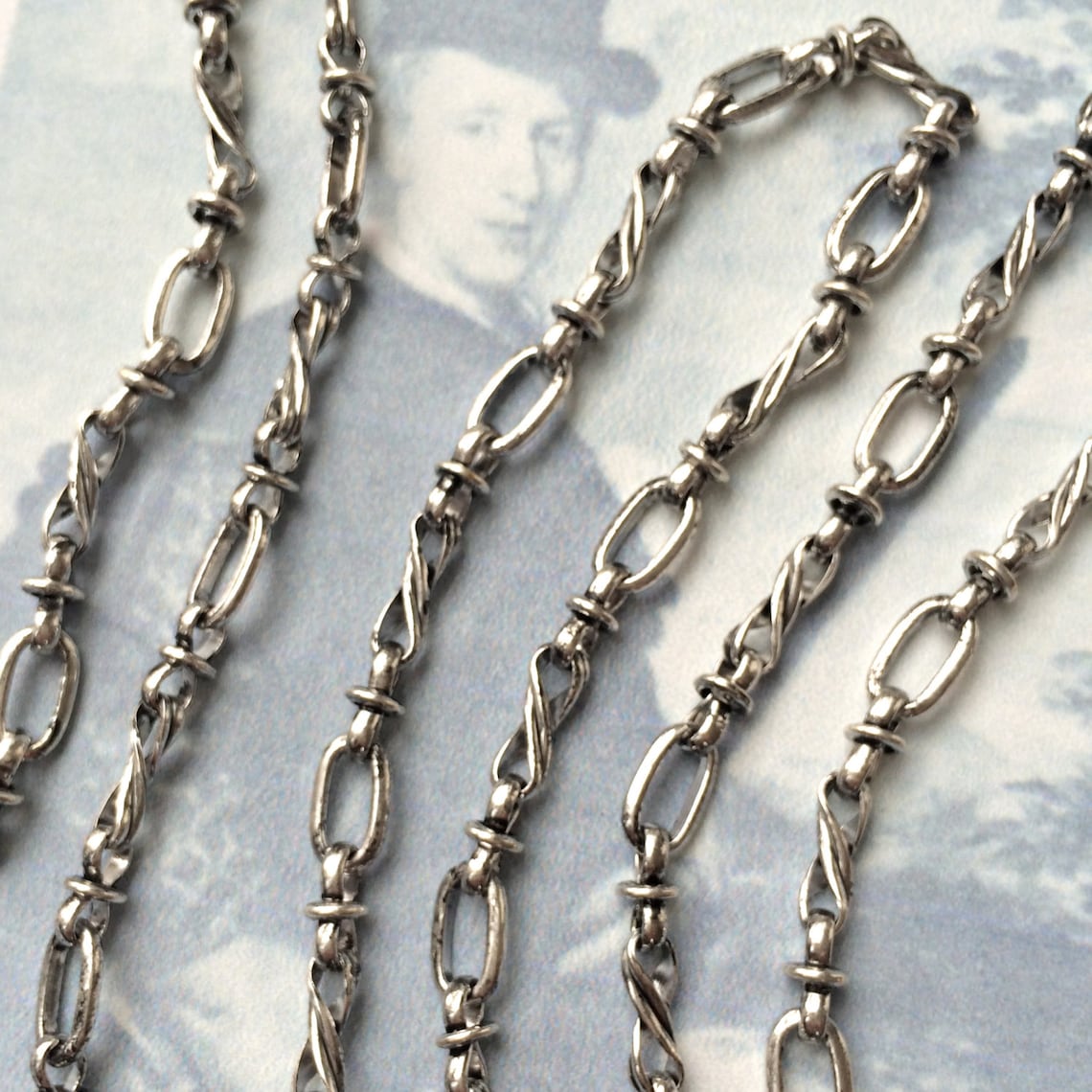 Antique Silver Plated Standish Chain, Jewelry Making Chains, 10mm, 2FT ...