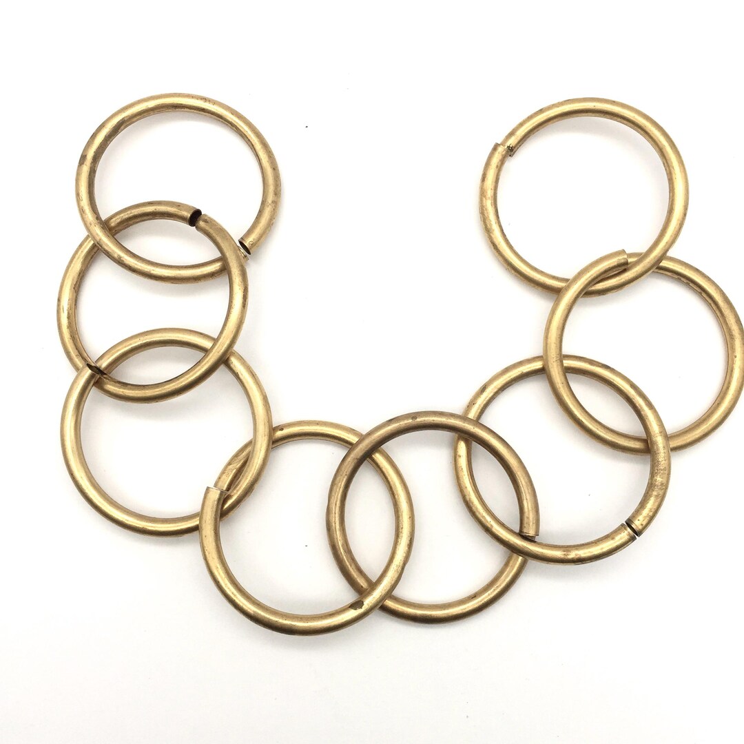 2" Large Vintage Brass Tubing Hoops, 55mm, 4PCS - Etsy