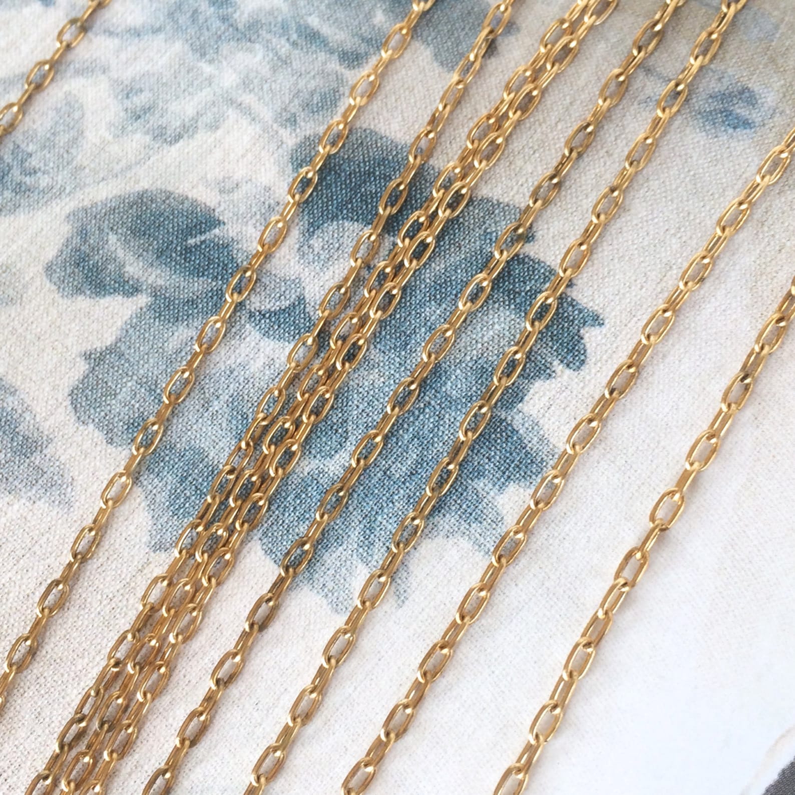 Skinny Brass Cable Chain Small Cable Chain Long Cable Chain | Etsy