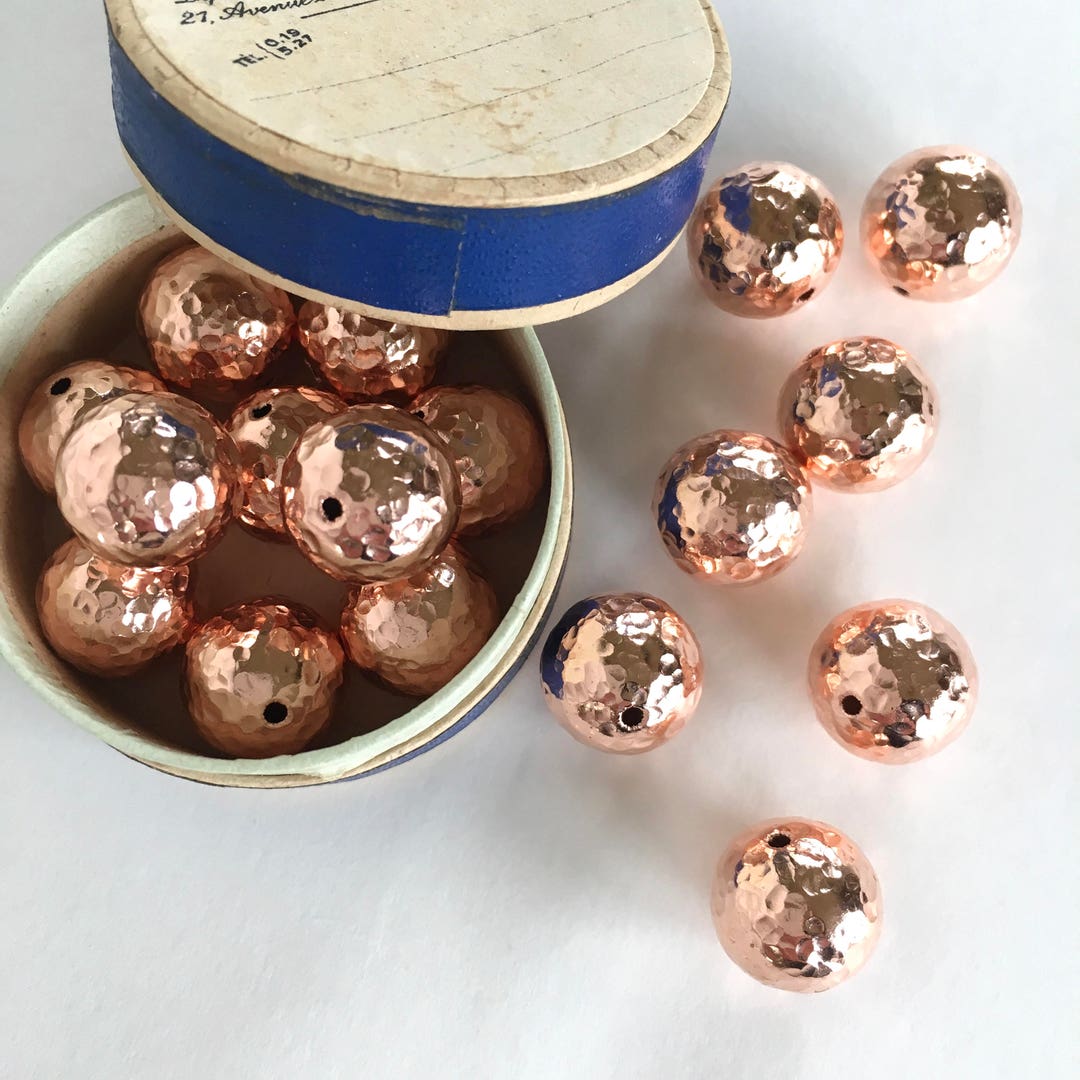 12mm Copper Beads, Hammered Copper Beads, 12mm, 8PCS - Etsy