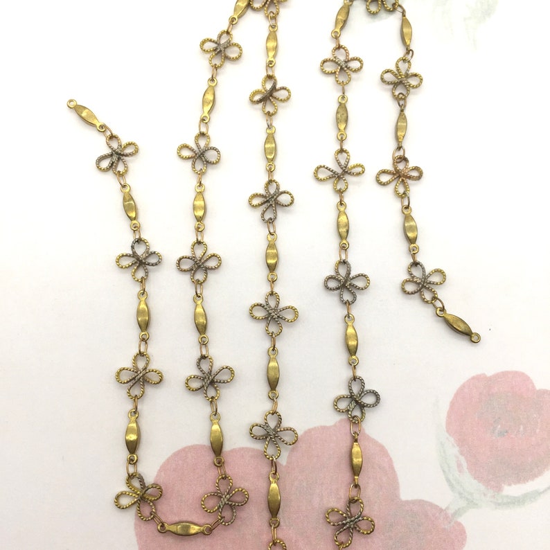 Tiny Flower Chain Daisy Chain Cast and Soldered Chain 6mm - Etsy
