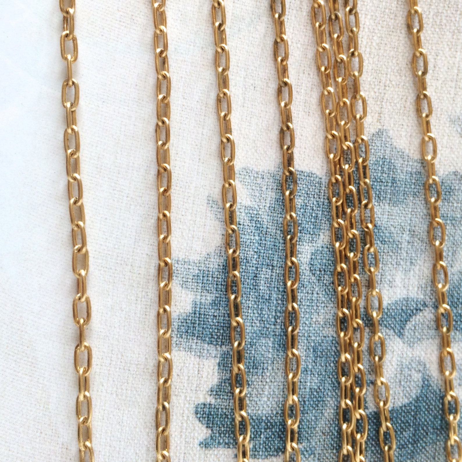 Skinny Brass Cable Chain Small Cable Chain Long Cable Chain | Etsy