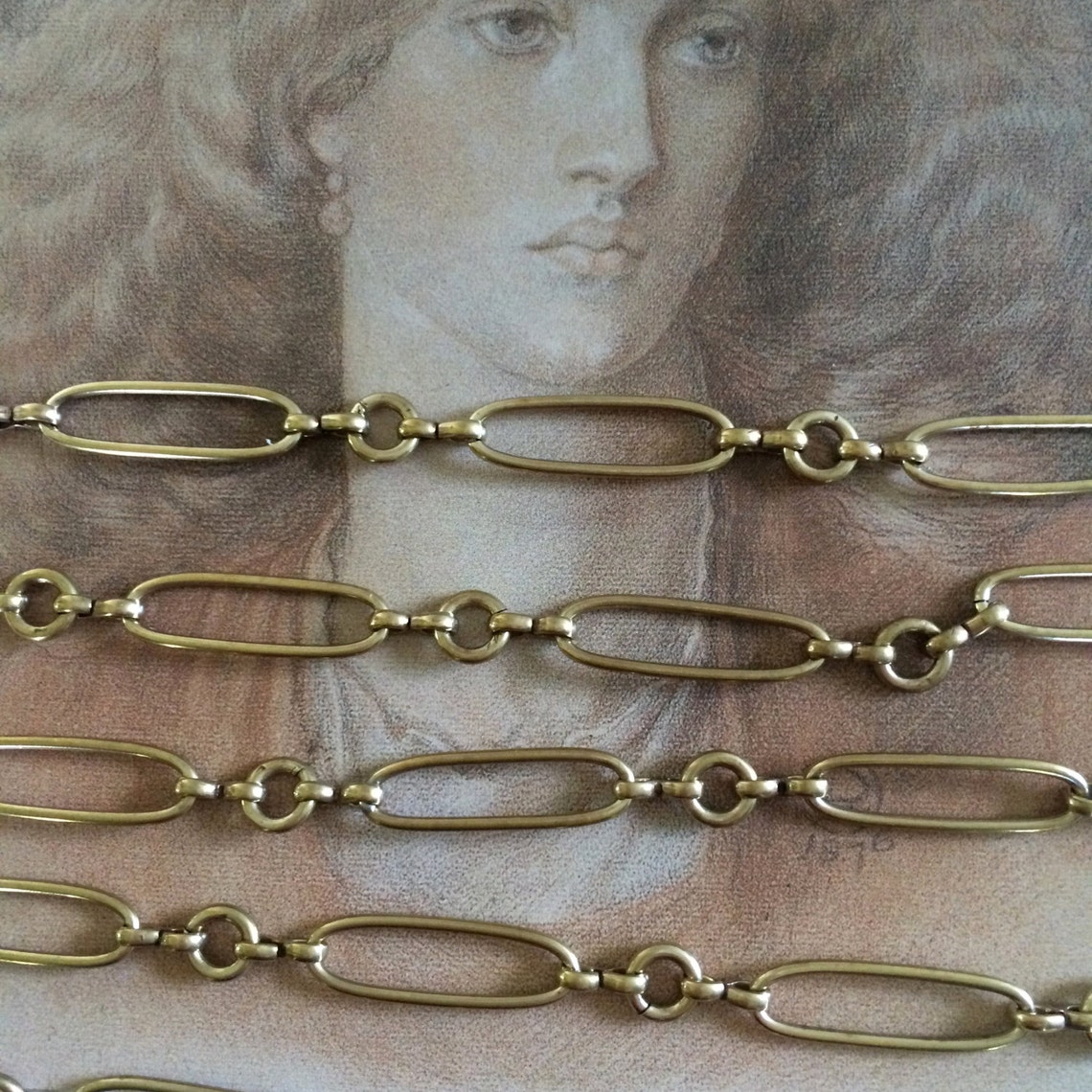 Little Corey Chain Large Fancy Brass Chain Station Chain | Etsy