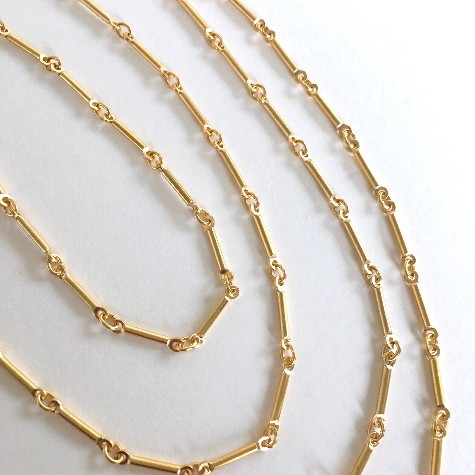 Matte Gold Bar Chain Gold Chain Industrial Chain 13mm 3ft | Etsy