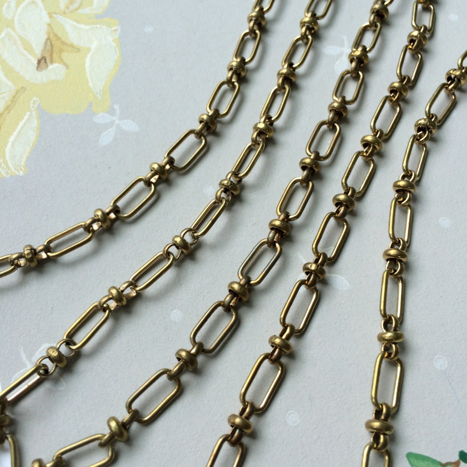 Vintage Beaux Chain Fancy Brass Chain 11mm 3FT - Etsy