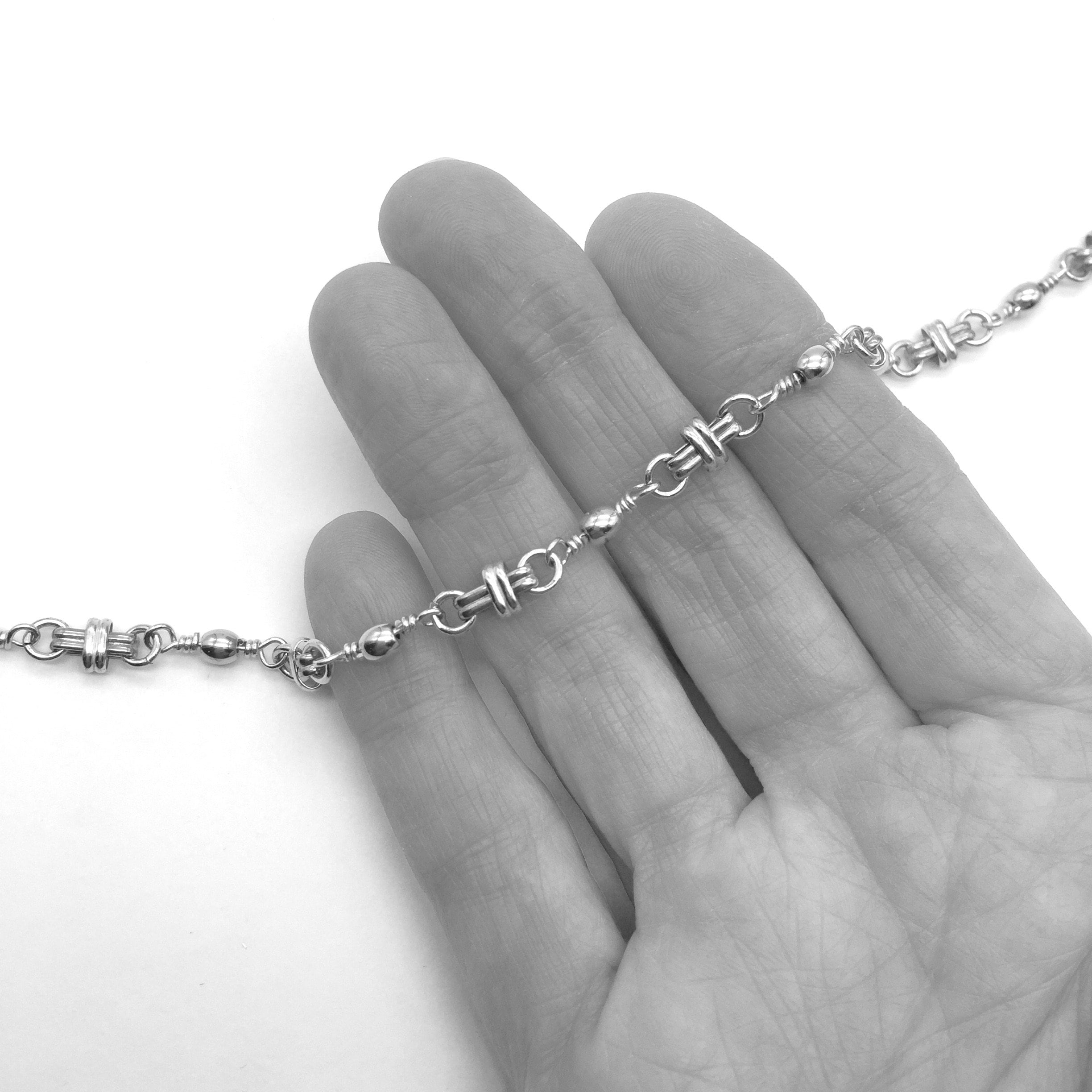 Vintage Fancy Bead Chain, Fancy Brass Chain, Jewelry Making Chains, 1FT ...