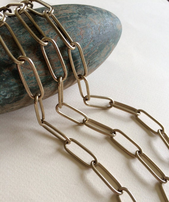 Paper Clip Chain Large Cable Chain XLG Brass Chain 3FT | Etsy