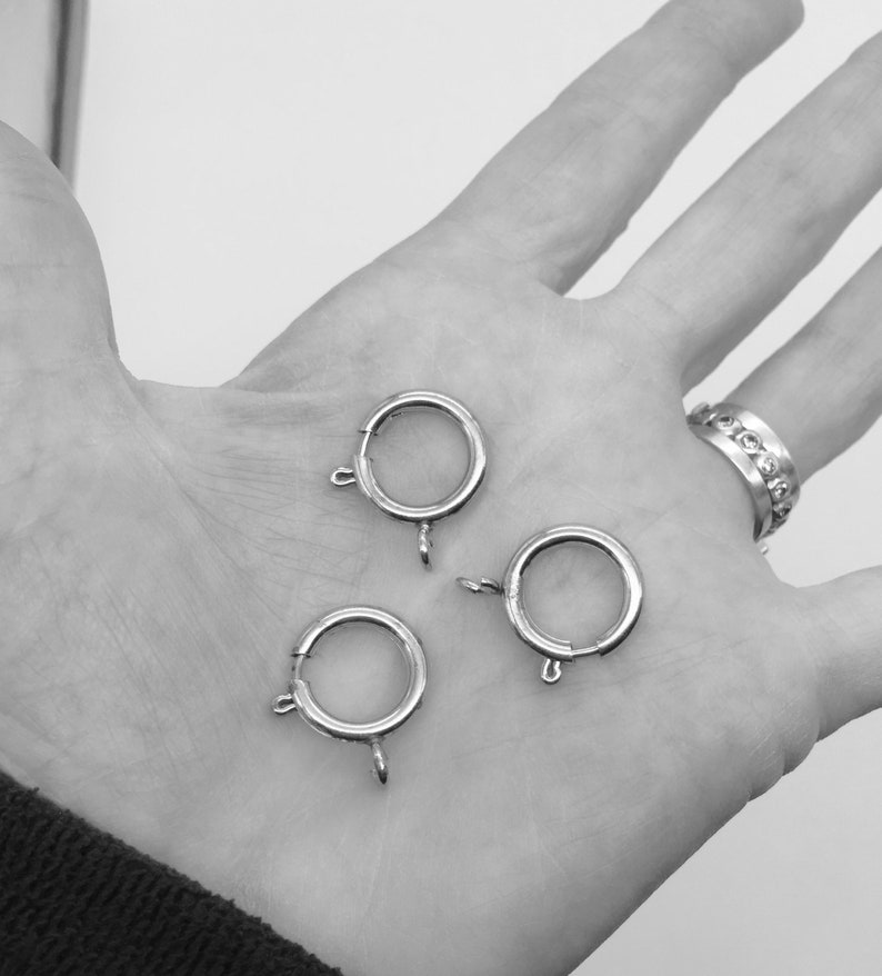 16mm Brass Spring Ring Clasp Large Spring Ring Vintage - Etsy