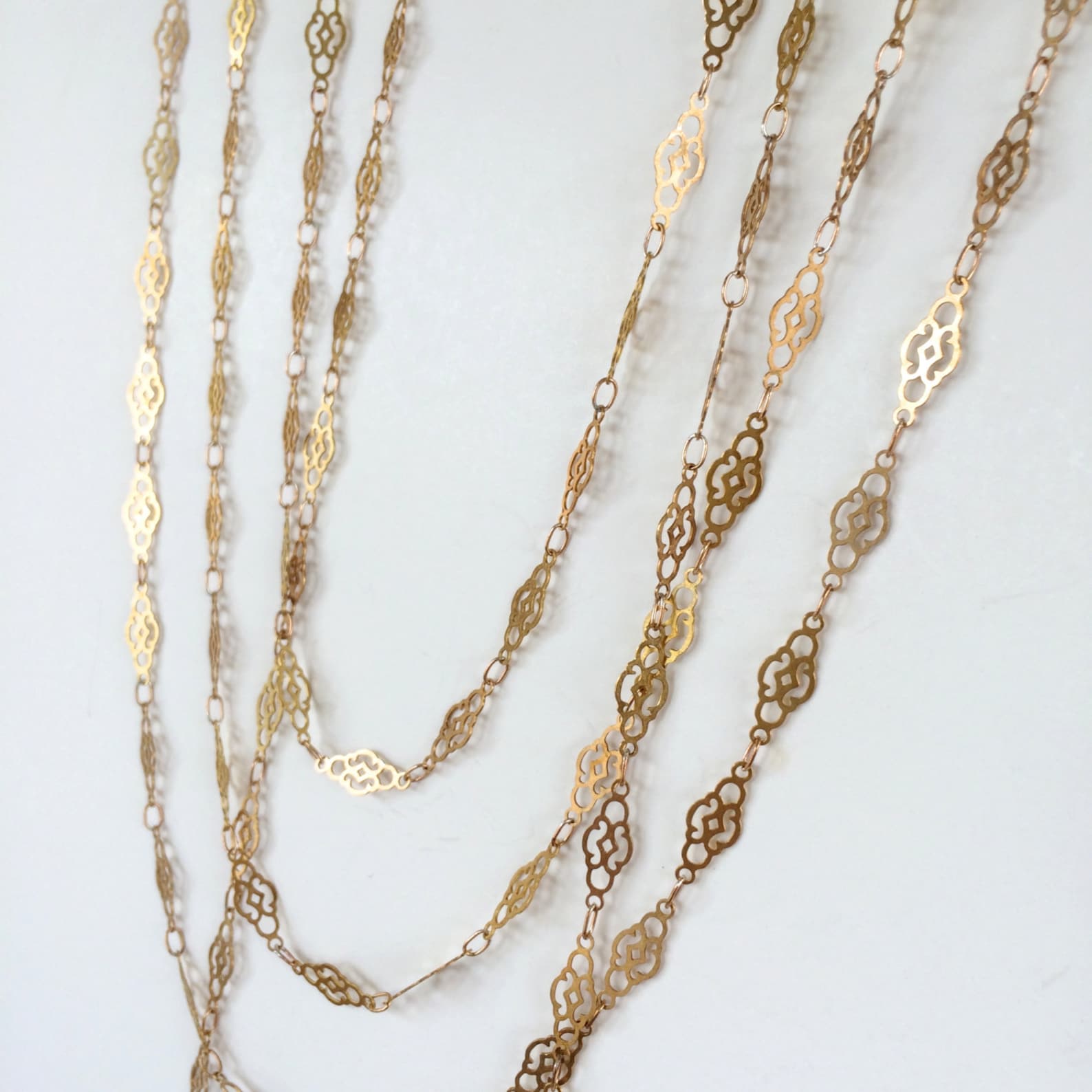 Laser Cut Chain, Filigree Chain, Fancy Brass Chain, 14mm, 1FT - Etsy