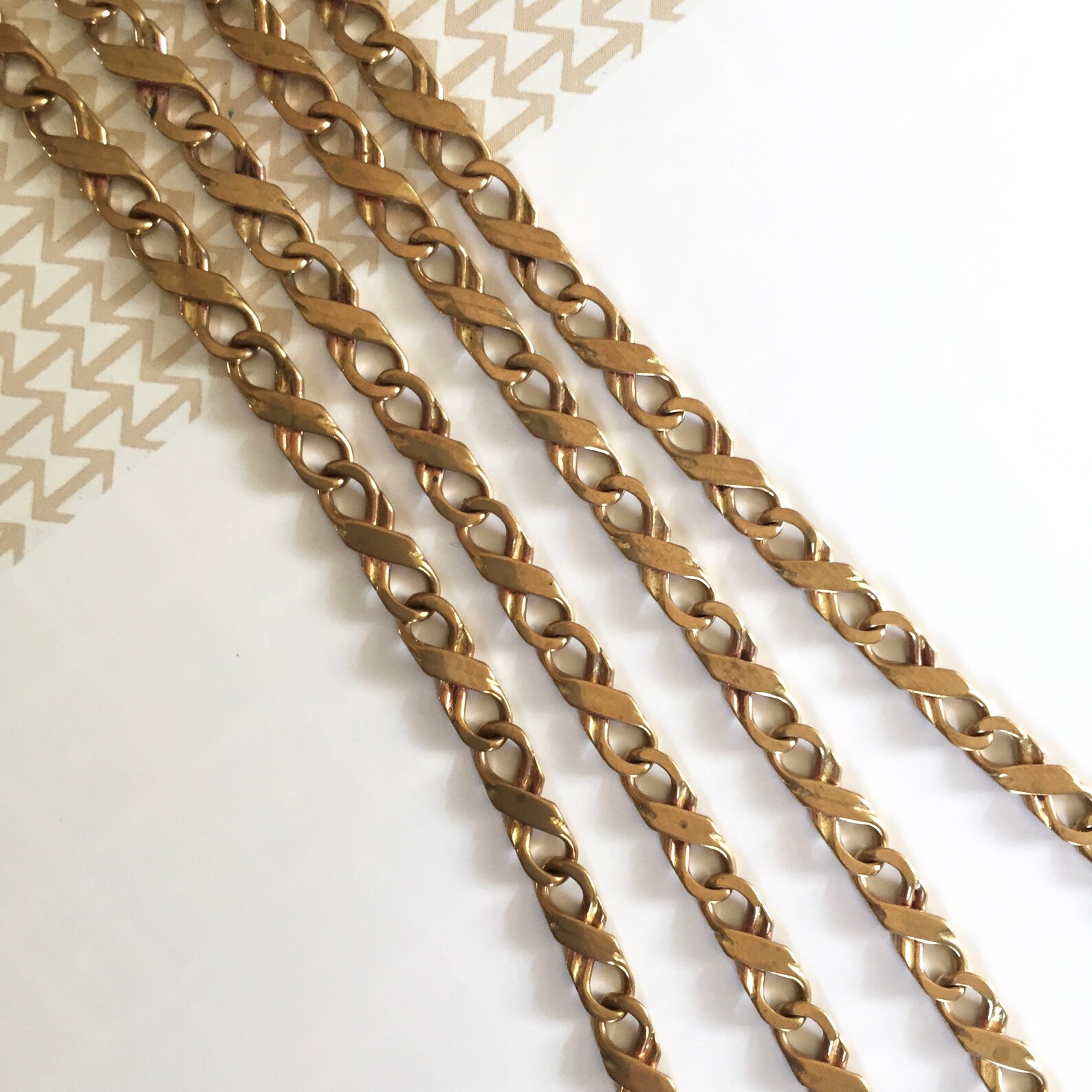 Love Chain X Chain Figure 8 Chain Fancy Brass Chain 6FT | Etsy