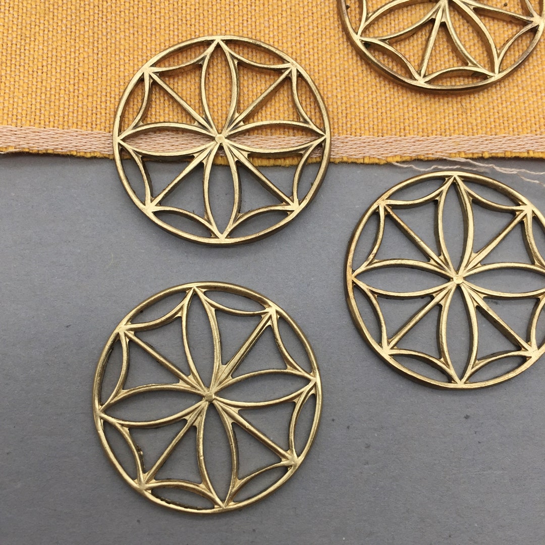 Brass Mandala Findings, 25mm, 1PC - Etsy