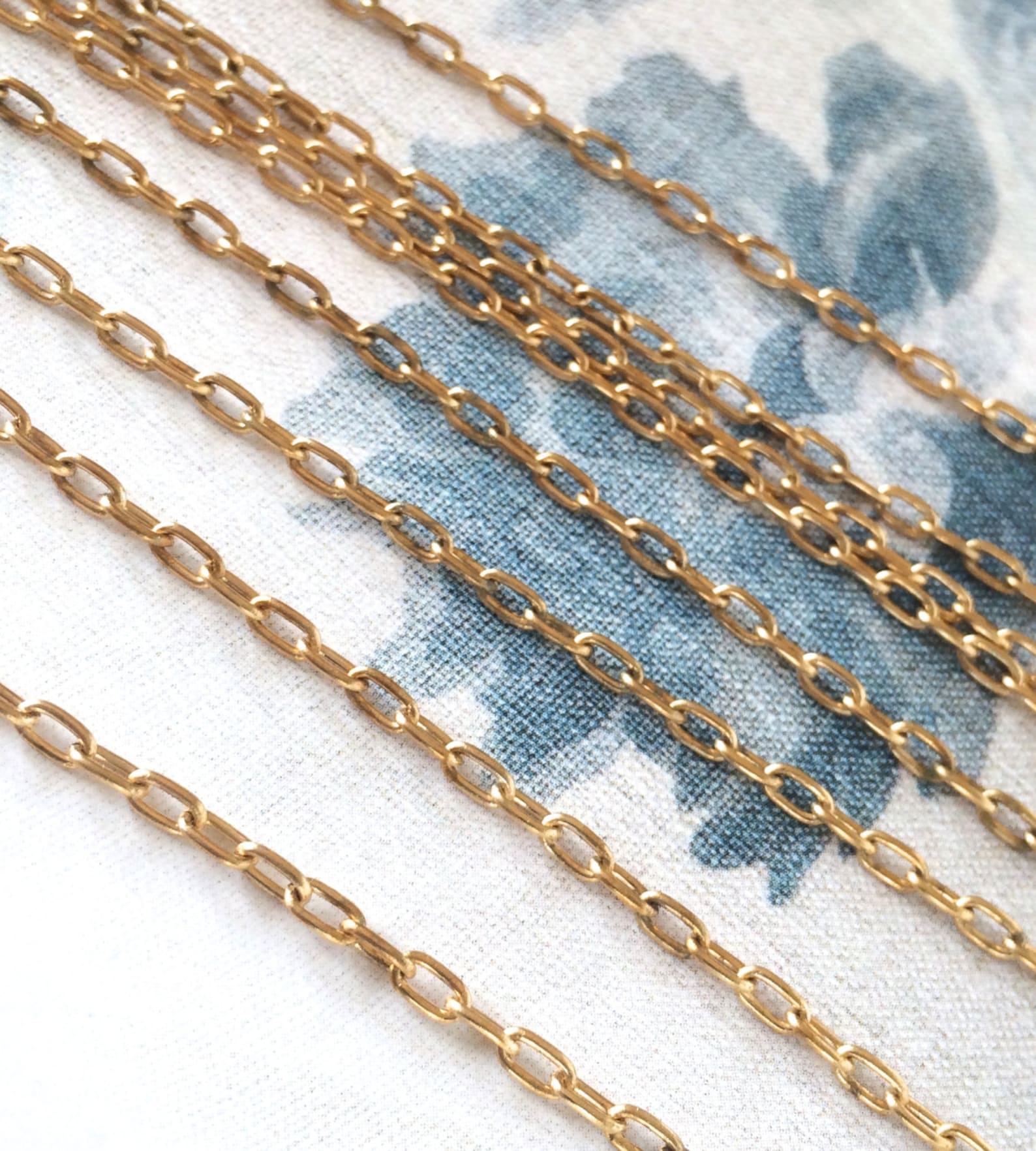 Skinny Brass Cable Chain Small Cable Chain Long Cable Chain | Etsy