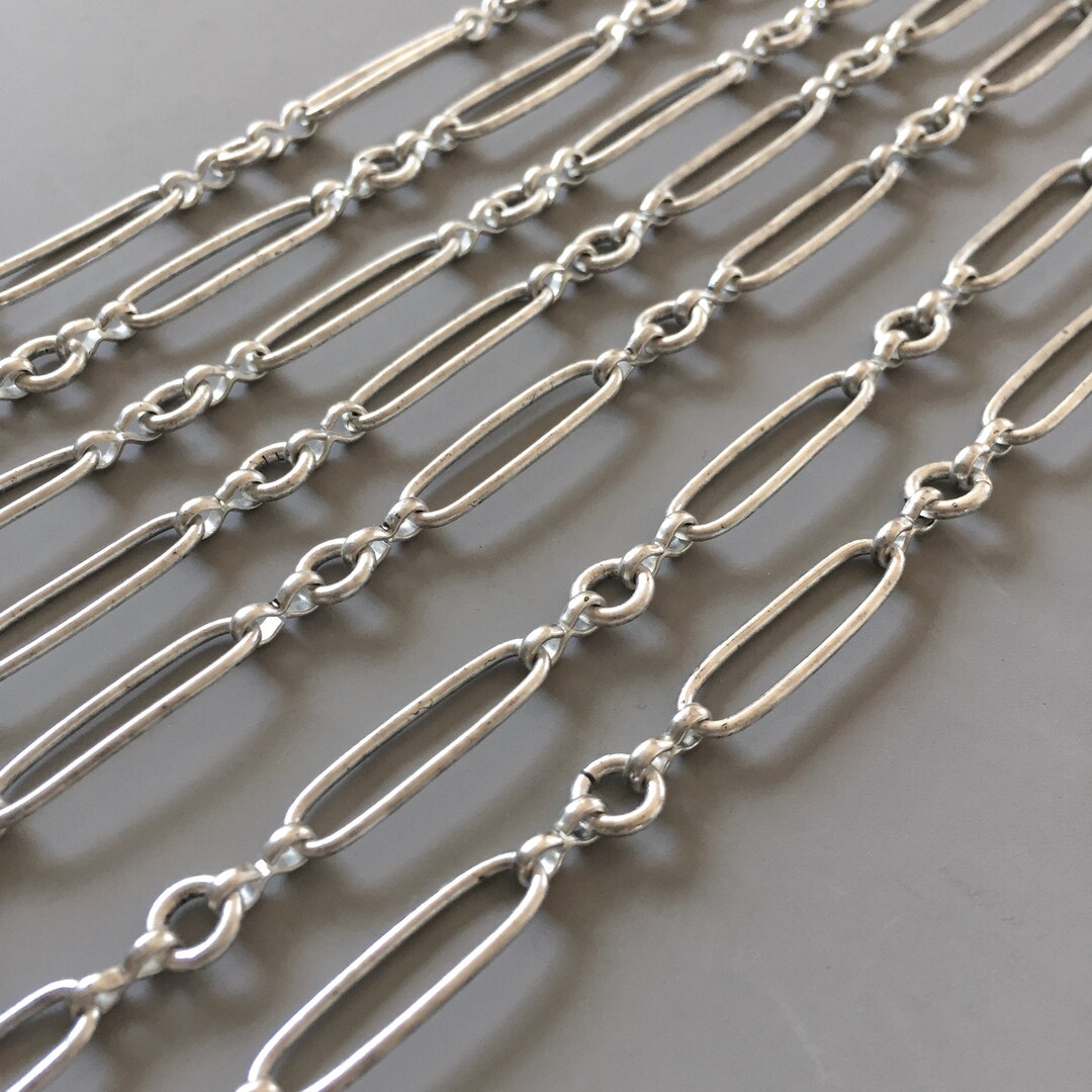 Antique Silver Plated Little Corey Chain, Jewelry Making Chains, 22mm ...