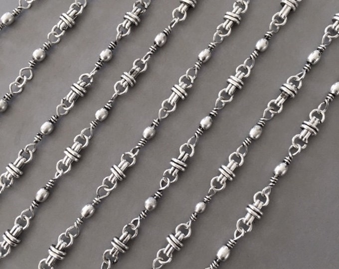 Fancy Silver Plated Bead Chain, Fancy Brass Chain, Jewelry Making ...