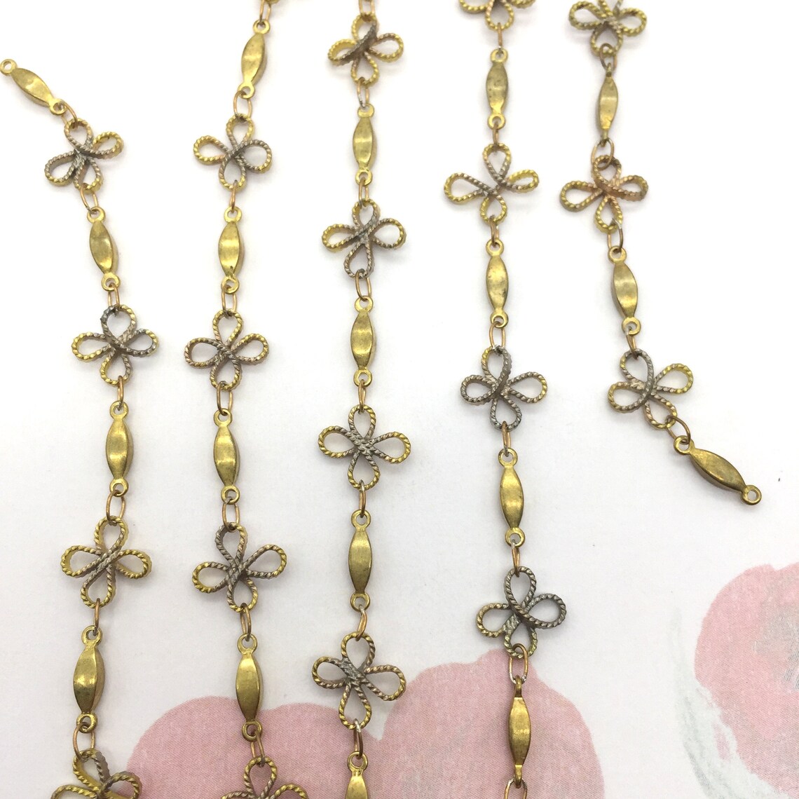 Tiny Flower Chain Daisy Chain Cast and Soldered Chain 6mm - Etsy