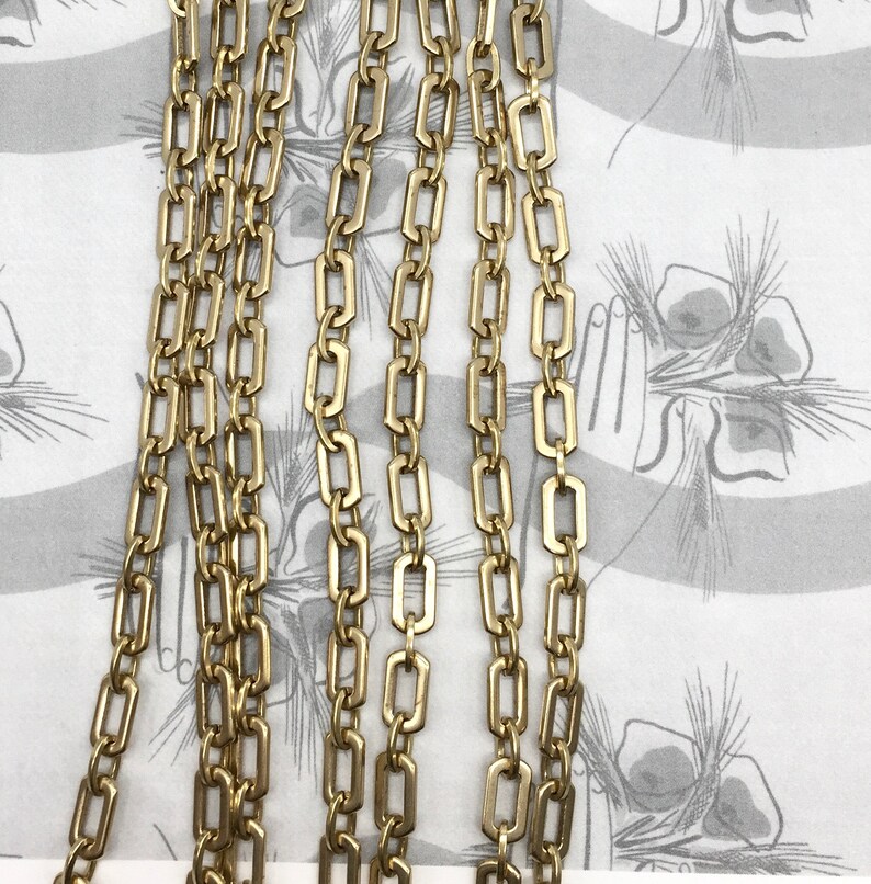 Harvey Chain Heavy Brass Box Link Chain 7mm X 12mm 1FT - Etsy