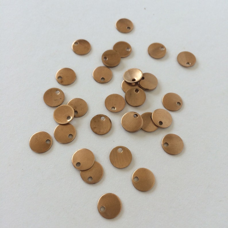 Brass Name Tag Small Disc Findings Round Name Tag 6mm - Etsy