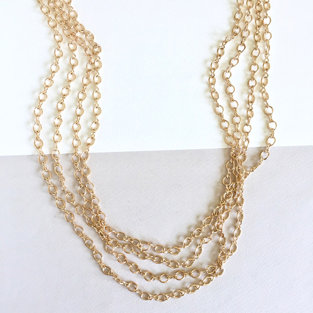 Fancy Gold Cable Chain, Gold Figaro Chain, 6mm, 8FT - Etsy
