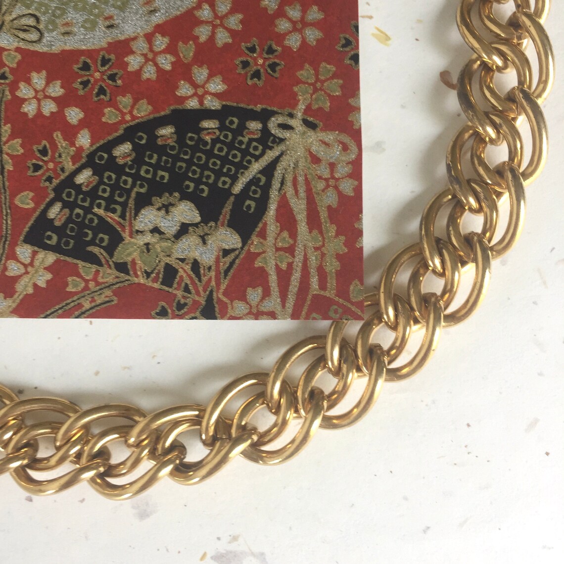 Vintage Double Curb Chain Necklace, 16mm, 18 Inches - Etsy