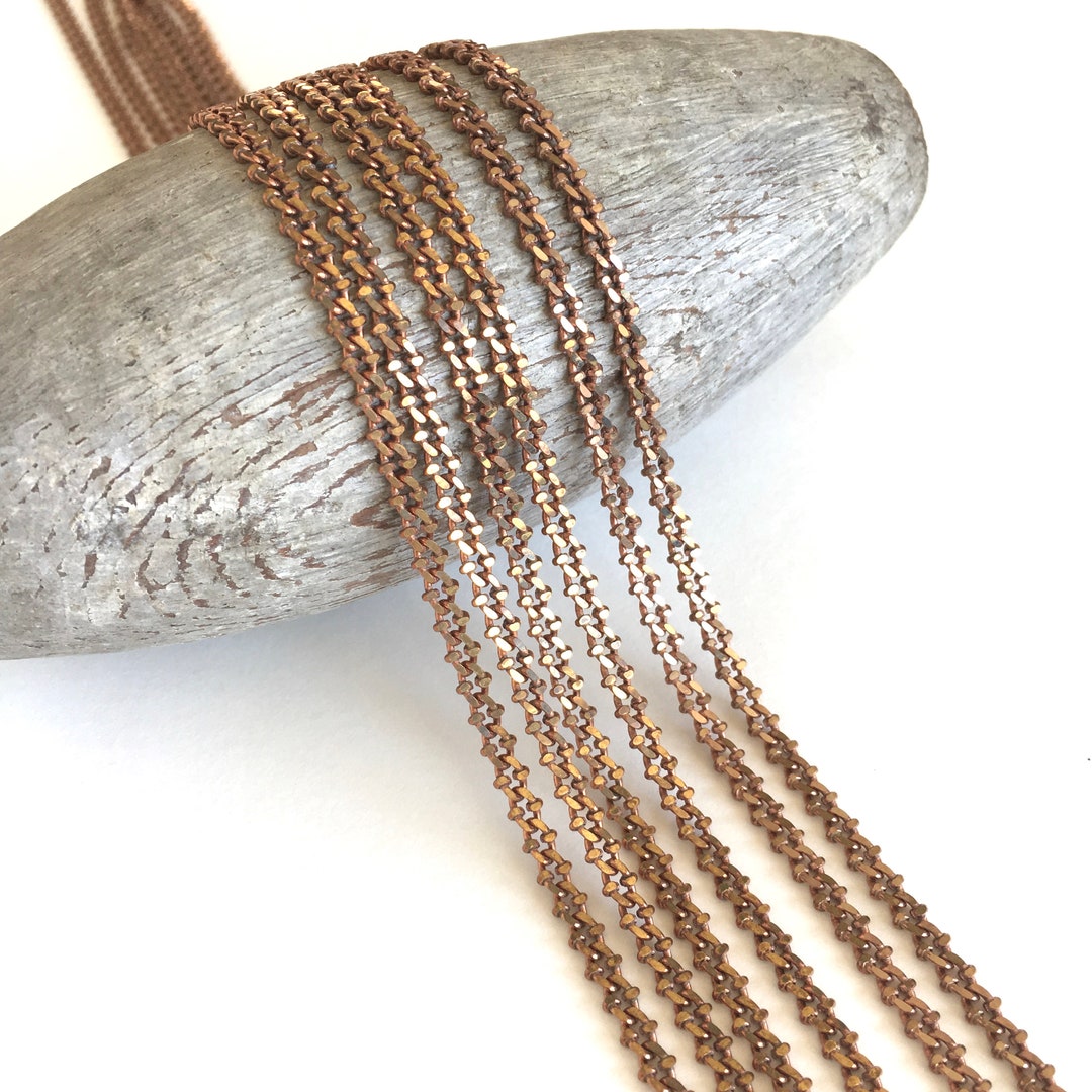 Vintage Hart Chain, Vintage Curb Chain, 3.5mm, 6FT, Jewelry Making ...