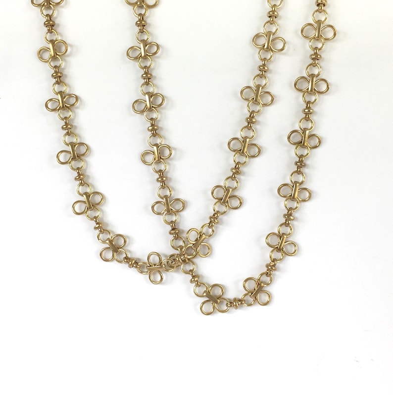 New Baby Clover Chain Fancy Brass Chain 14mm 2FT - Etsy