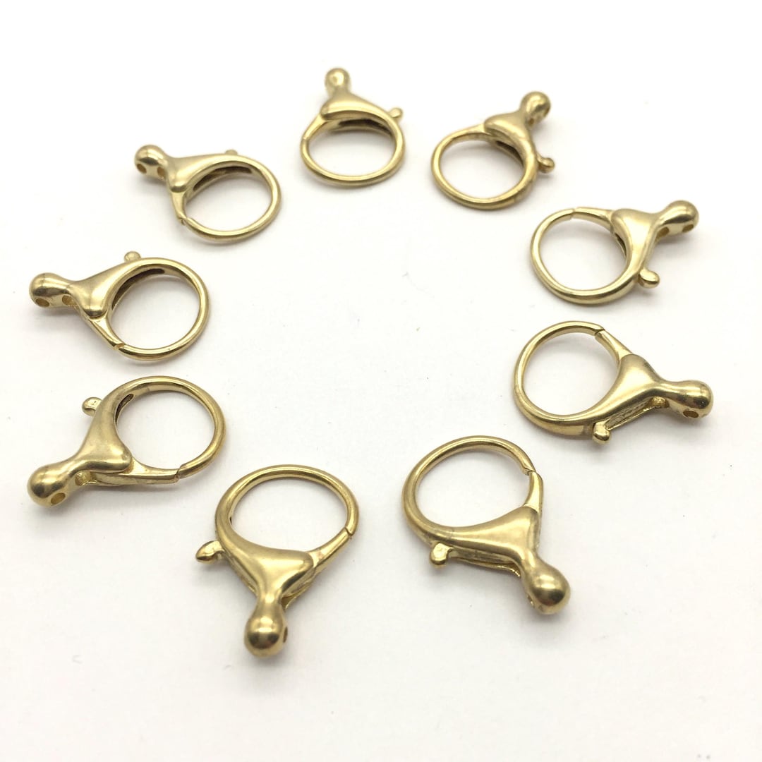 20mm, Fancy Tear Drop Brass Lobster Claw, Jewelry Making Clasps, 2PCS ...