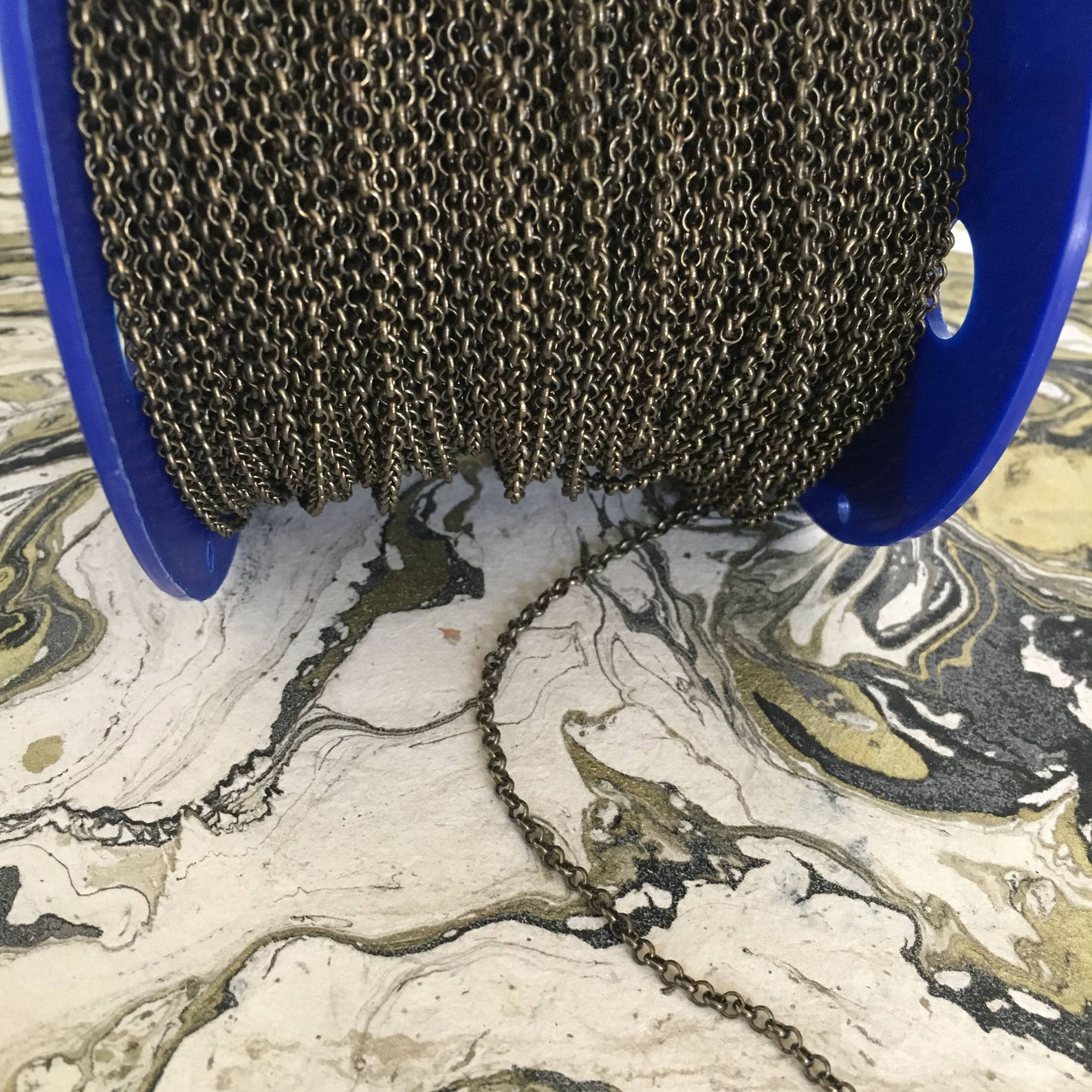 2.5mm Brass Ox Cable Chain Brass Belcher Chain 6FT - Etsy