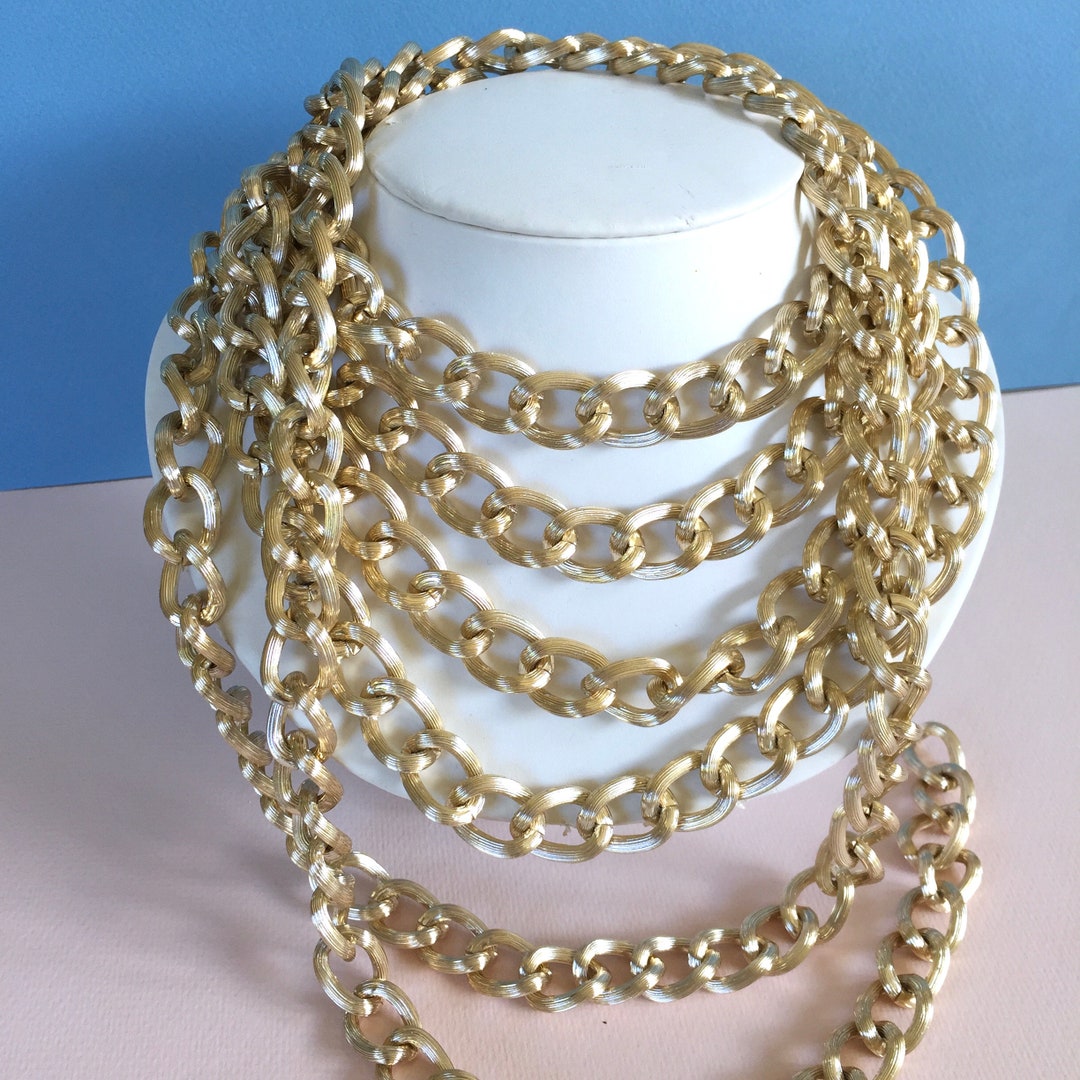 Jumbo Vintage Gold Aluminum Curb Chain, Hip Hop Chain, 20mm, 9 Inches ...