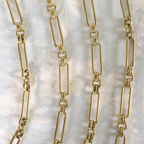 Vintage Regency Chain Heavy Brass Chain Large Fancy Chain - Etsy