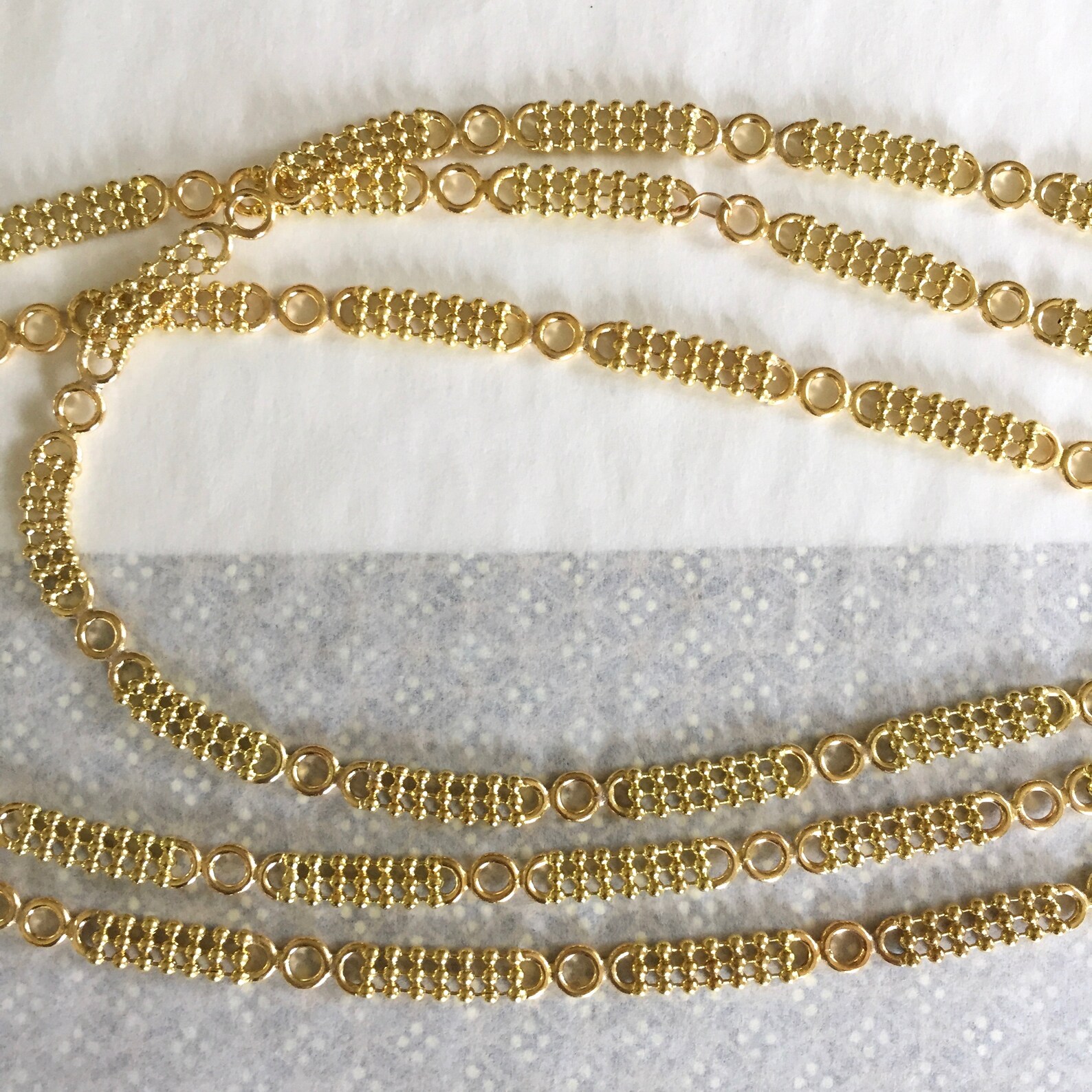 Priscilla Chain Tiny Gold Bead Chain Fancy Gold Chain 5mm - Etsy