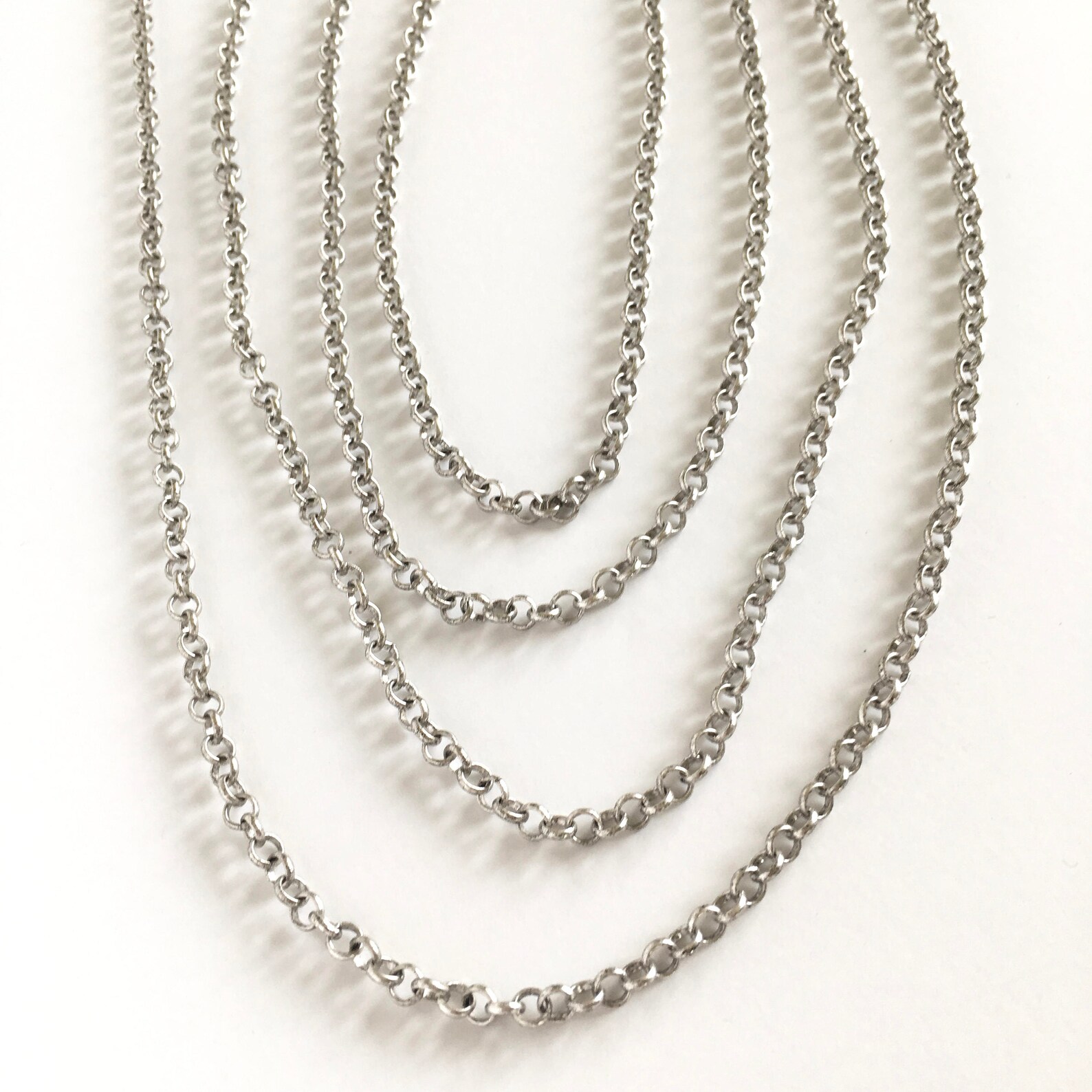 5mm Antique Silver Cable Chain Silver Ox Belcher Chain 5FT - Etsy