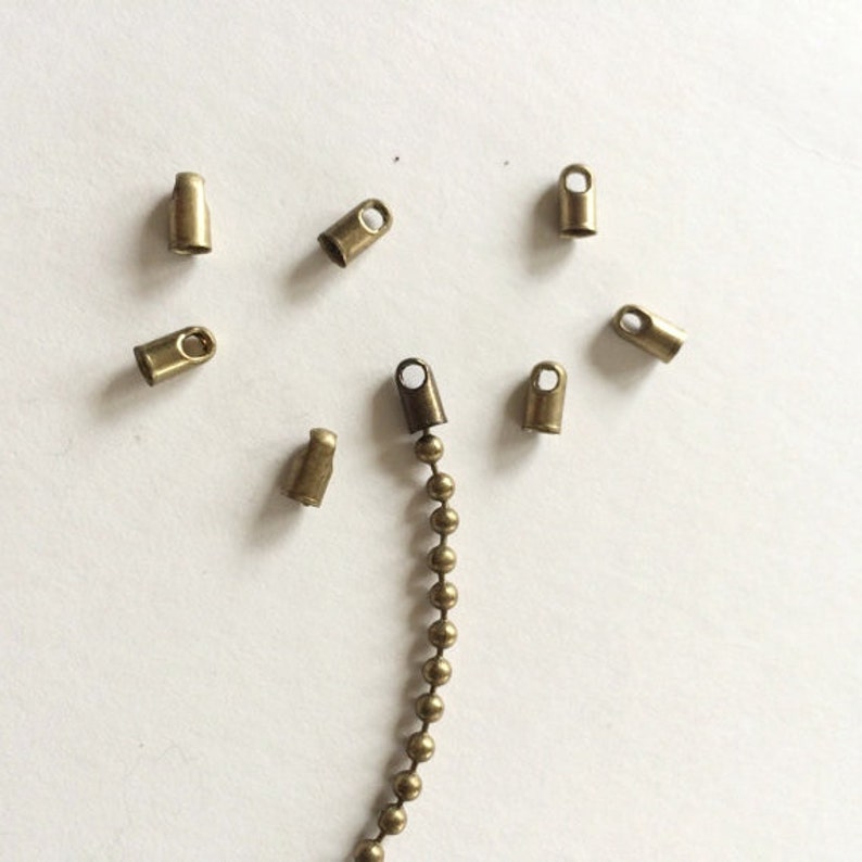 Brass End Caps for Ball Chain, 2.4mm, 20pcs - Etsy